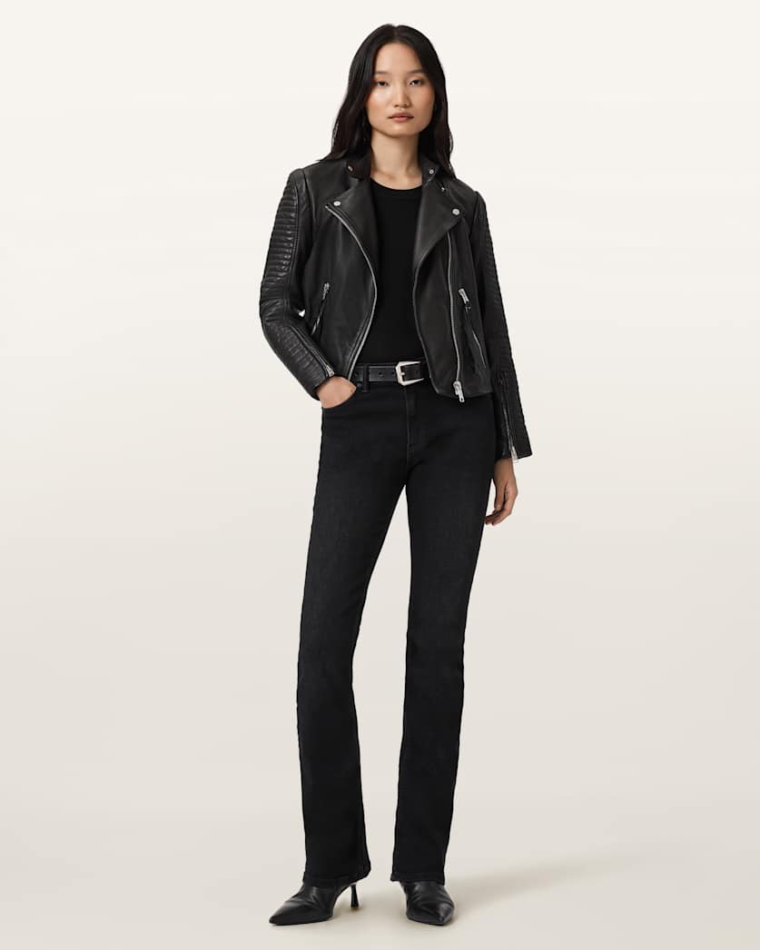 Raul Leather Biker Jacket Black | ALLSAINTS US